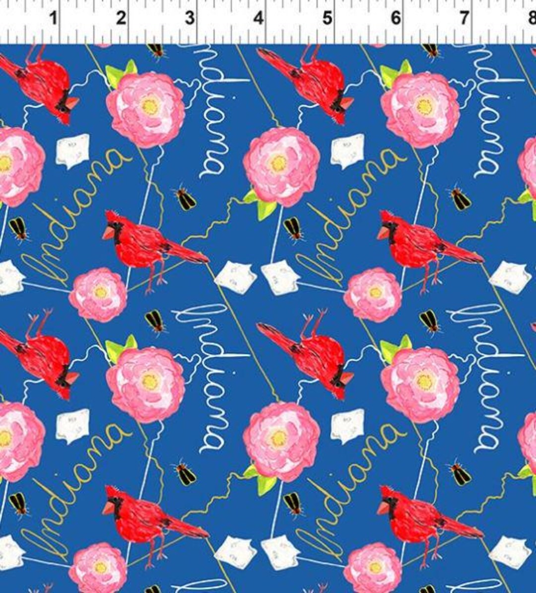 Natural State Indiana 100% Quilting Cotton Fabric in the Beginning ...