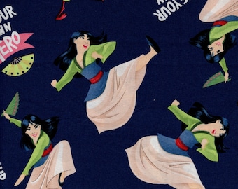 Disney Mulan Cotton Fabric by the Yard or 1/2 Yard or Fat Quarter - Etsy