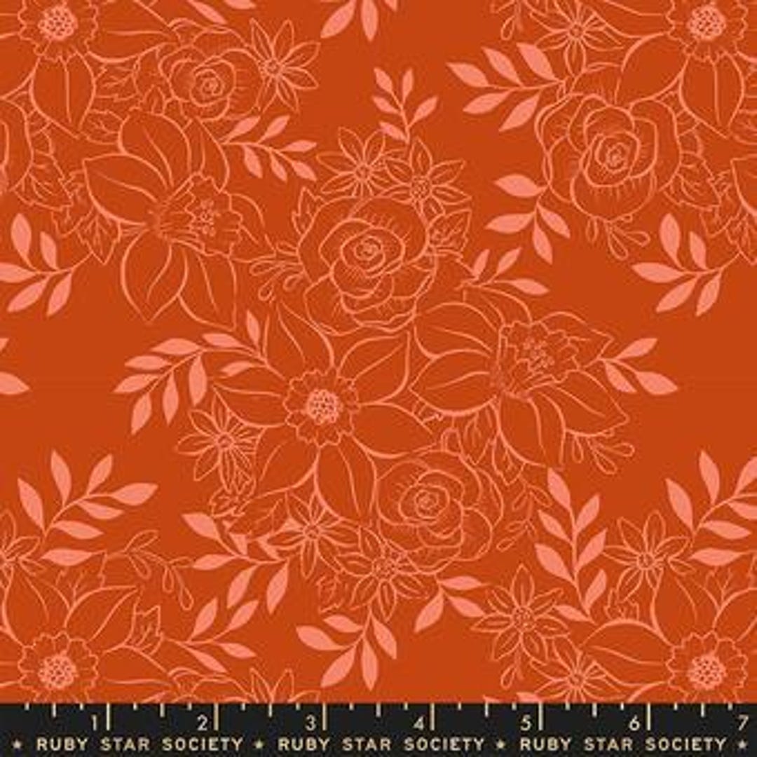 100% Cotton Fabric Ruby Star Society 'winterglow Floral' - Etsy