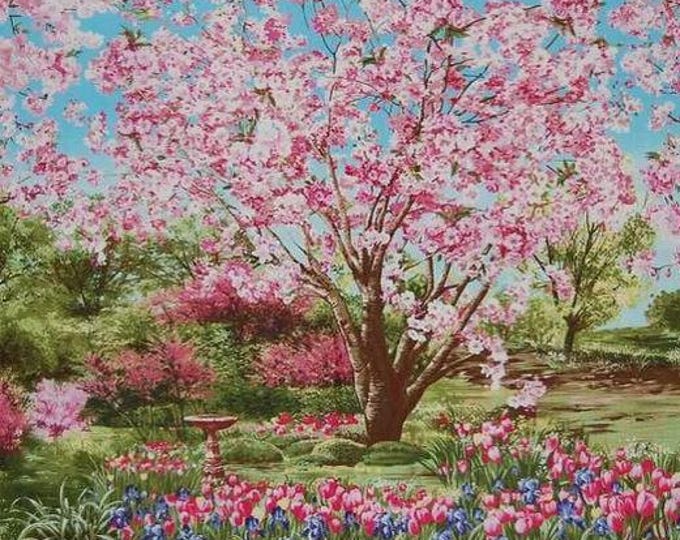 Cherry Blossom PANEL Michael Miller Fabric 100% Cotton Fabric Panel - Etsy
