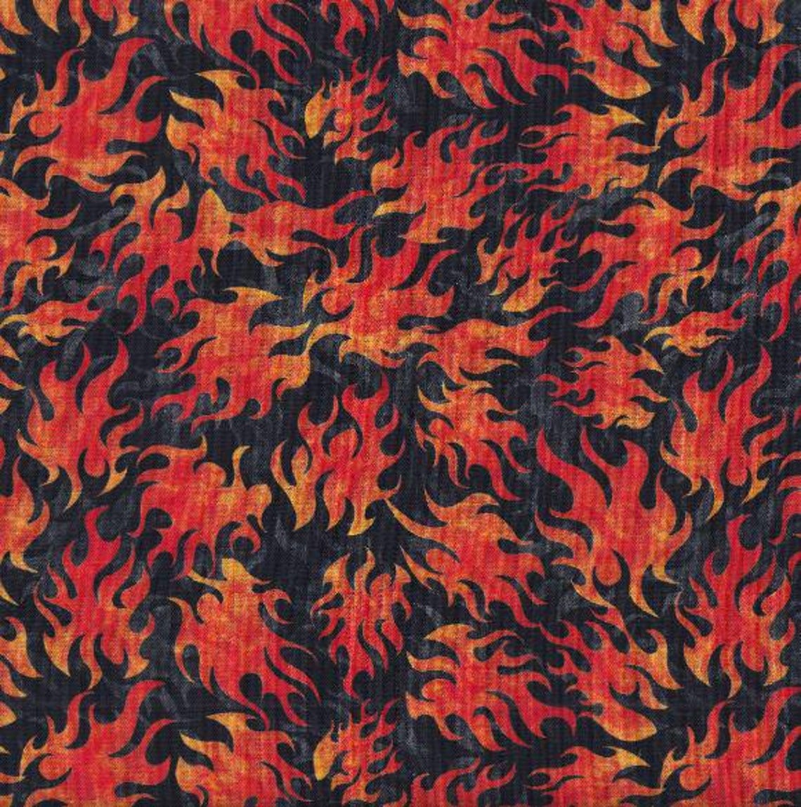 Easy Rider Flames Quilting Treasures 100% Quilting Cotton Fabric - Etsy