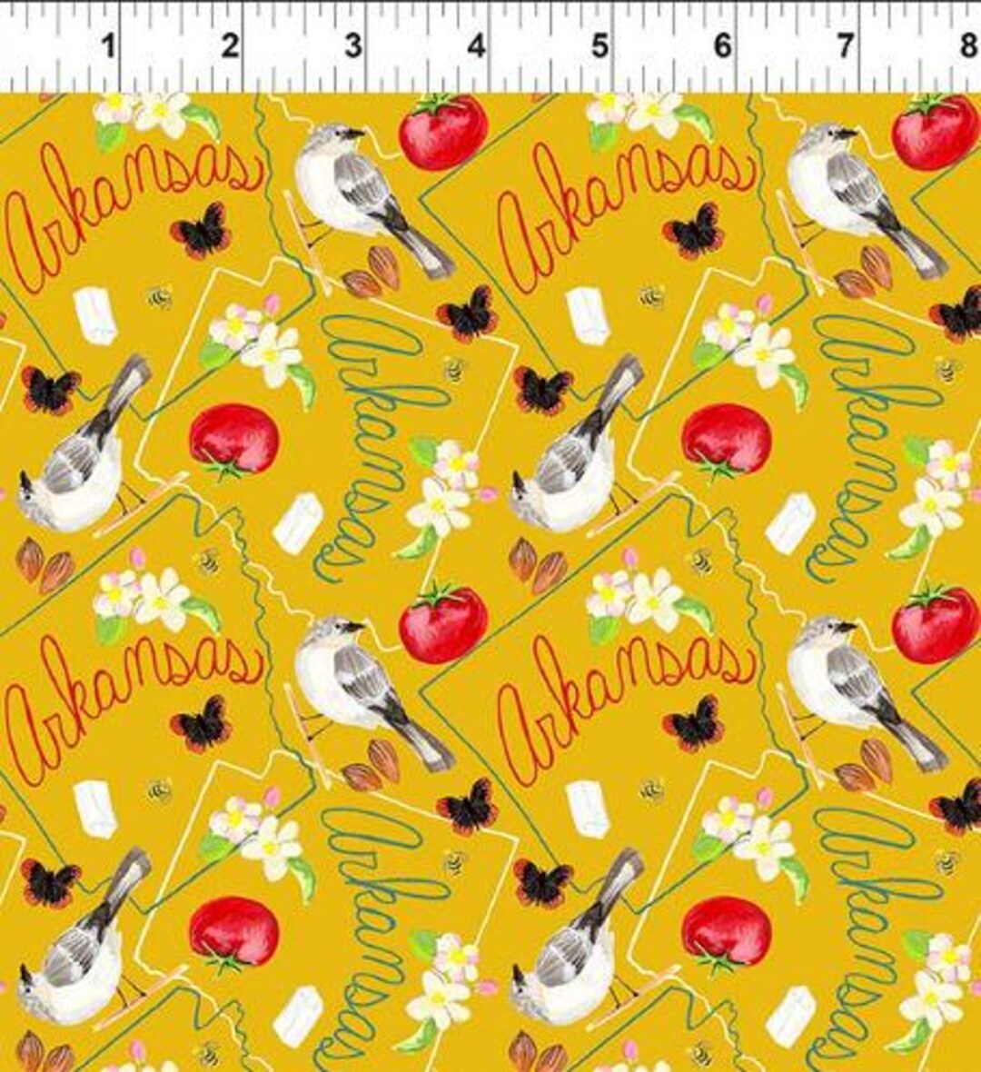 Natural State Arkansas 100% Quilting Cotton Fabric in the Beginning ...