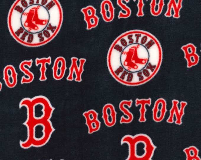 Boston Red Sox MLB Baseball Sports Fleece Fabric - Etsy