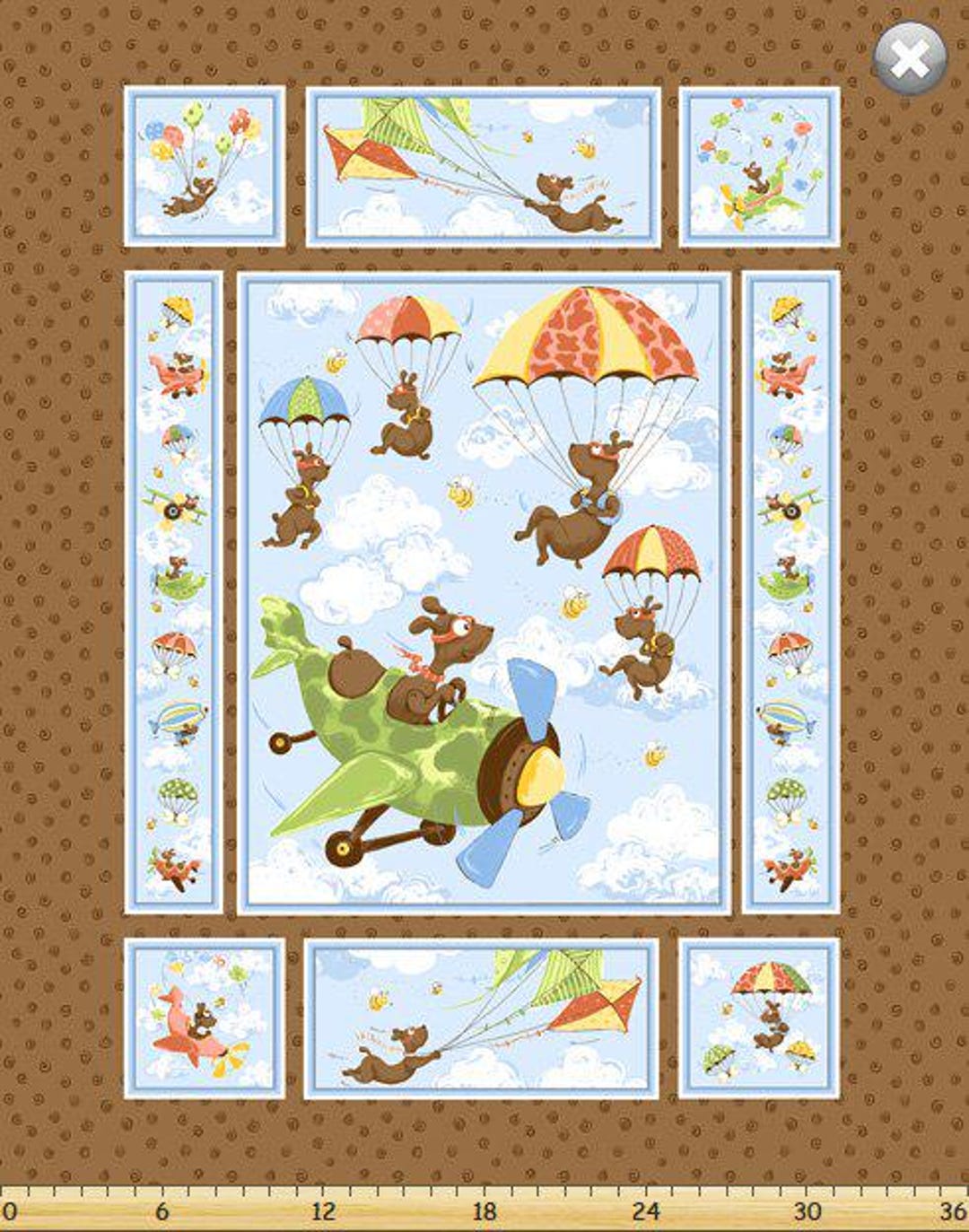 100% Cotton Fabric Susybee 'zig Quilt Panel'' - Etsy