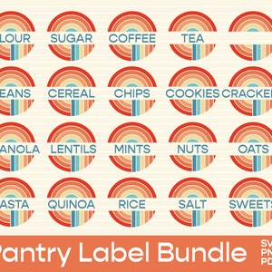 Printable Kitchen Pantry Label Bundle | SVG, PNG, PDF - Etsy