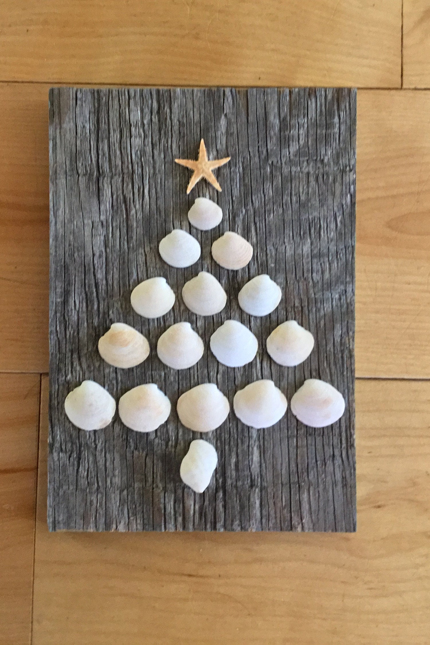 Seashell Christmas Tree Clam Shell Tree Rustic White Christmas Tree ...