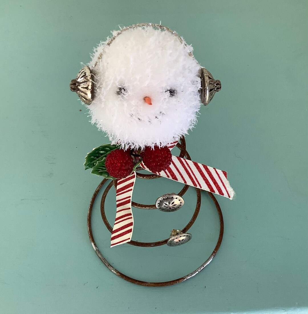 Vintage Box Spring Tree Topper - Bed Spring Snowman - Bedspring ...