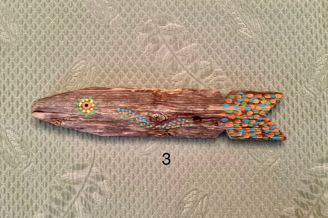 Picket Fence Fish - Whimsical Painted Fish - Wooden Fish - 13.5” - Etsy