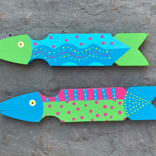 Whimsical Fish Art - Etsy