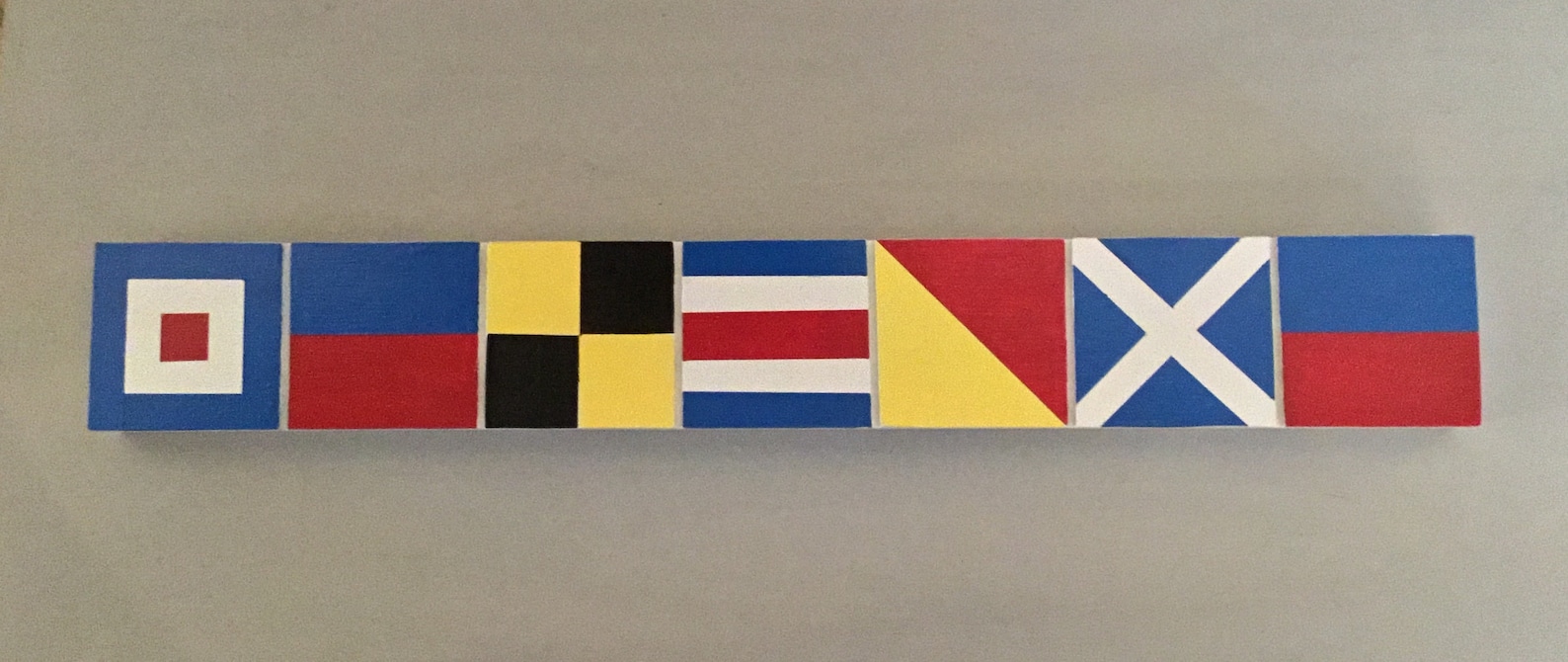 Nautical Flag Welcome Sign: Hand-painted Maritime Decor - Etsy