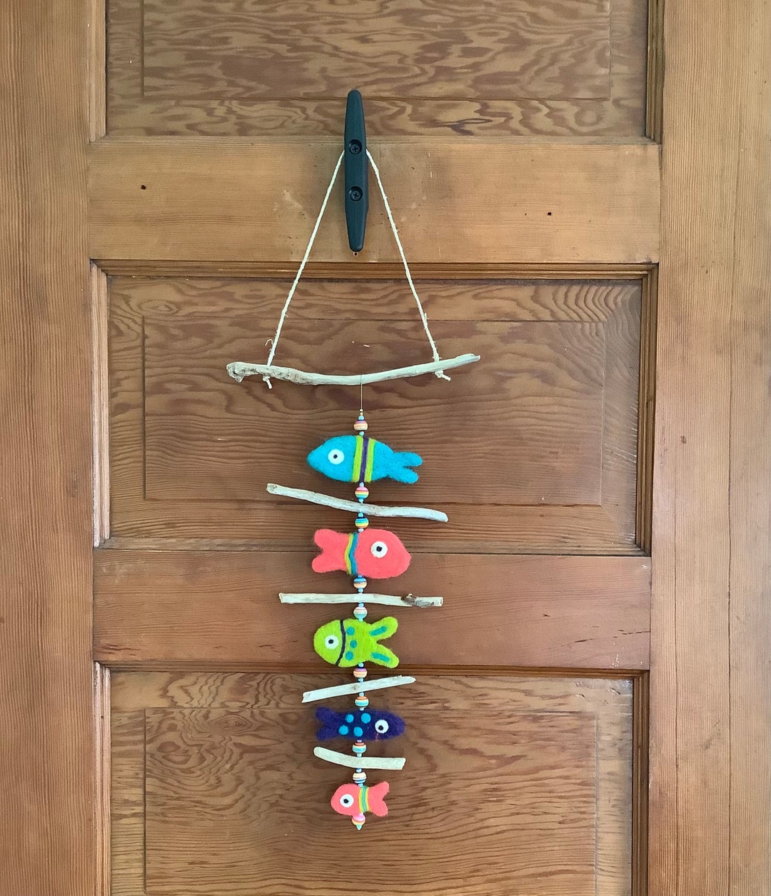Needle Felted Tropical Fish Mobile: Driftwood Hanging Art - Etsy