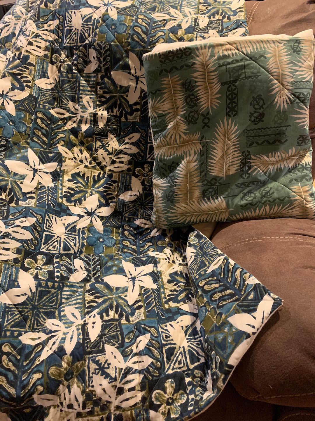 Quillow (x-long Size)- Quilt- Quilt With Matching Pillow- Cotton ...