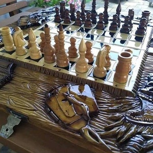 Pirates Chess Set With Backgammon Set Inside 2 in 1 - Etsy