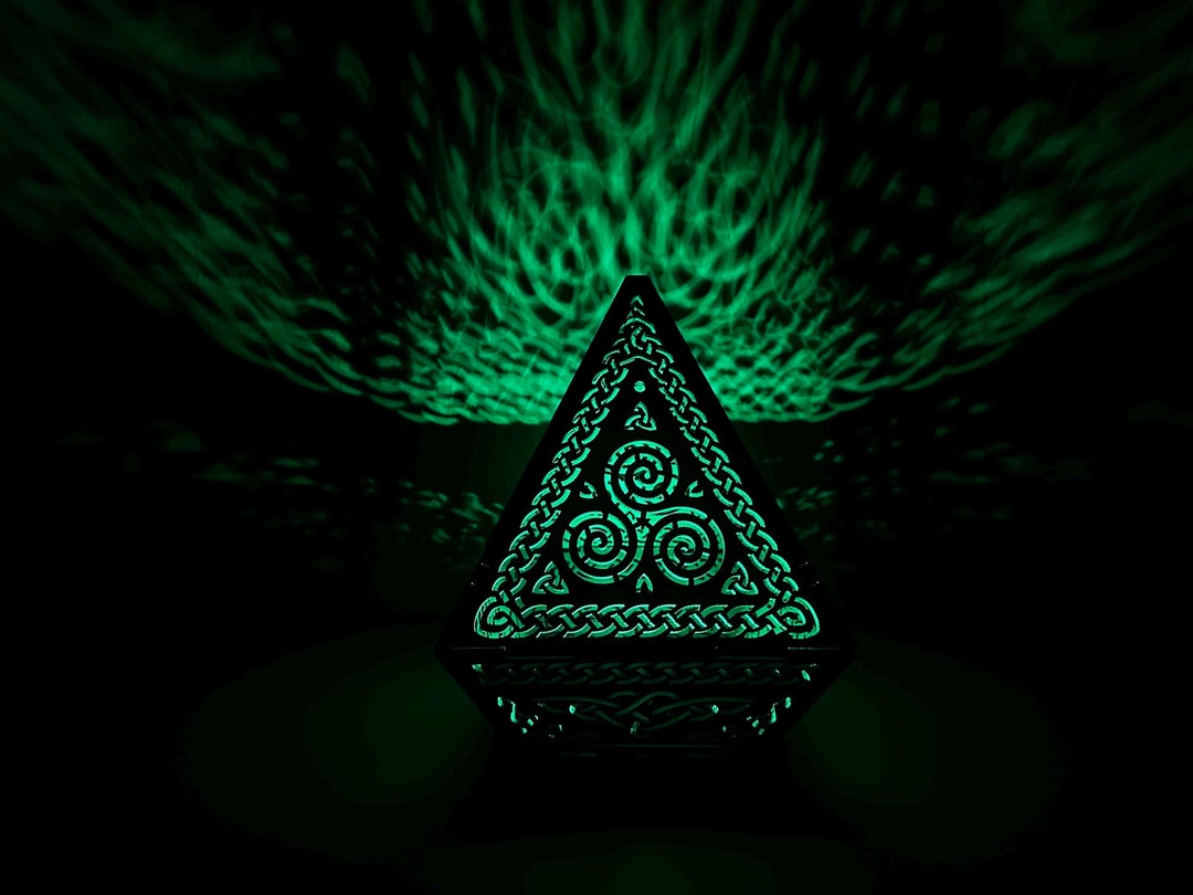 Triskelion Celtic Shadow Lantern, Colorful Celtic Lamp, Shadow Lantern ...