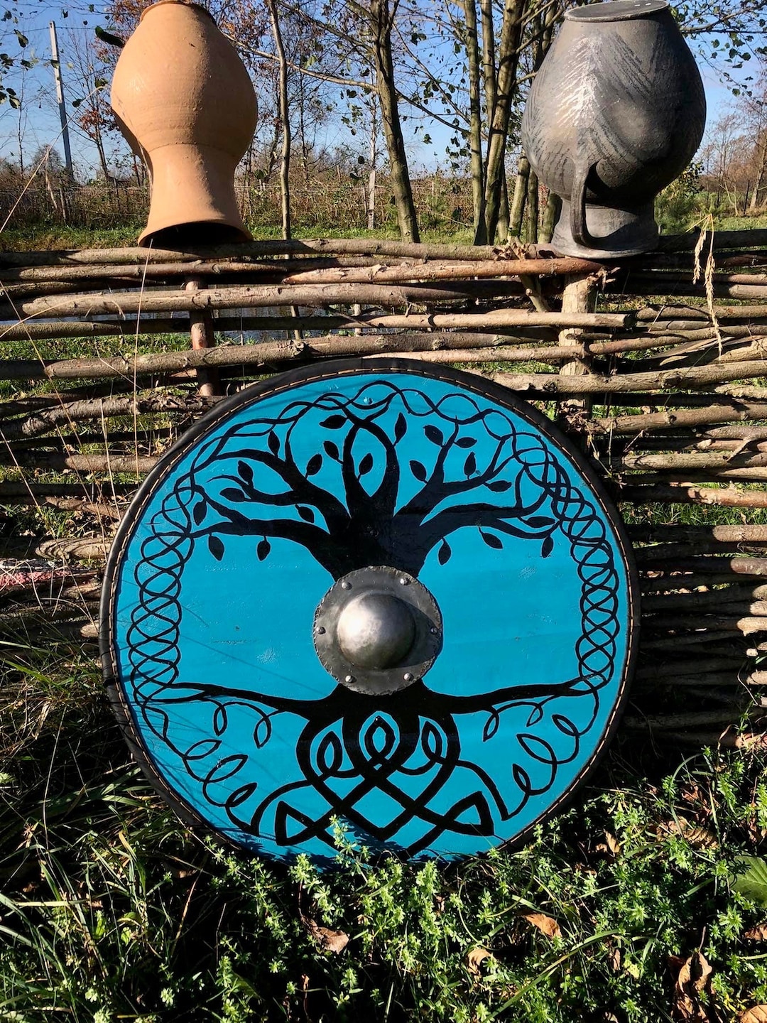 Yggdrasil Shield, Viking Battle Shield, Traditional Norse Battle Shield ...
