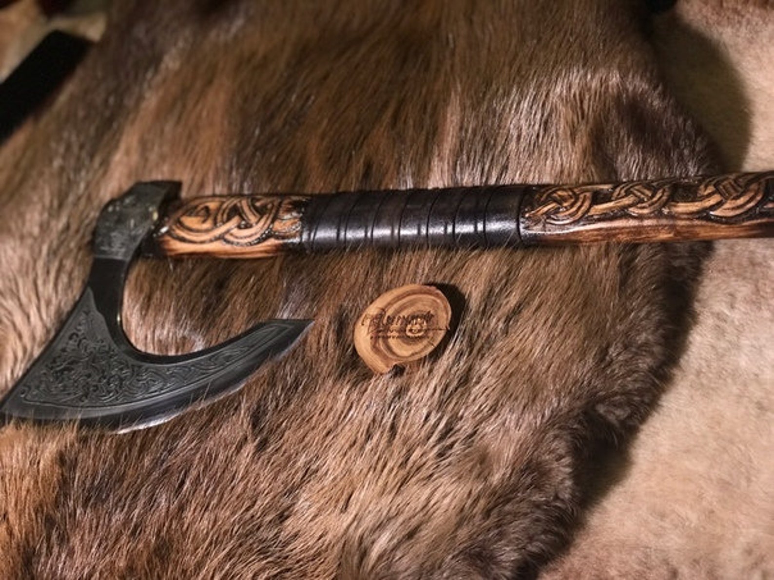 Large Viking Battle Axe Norse Axe Axe With Engraving - Etsy