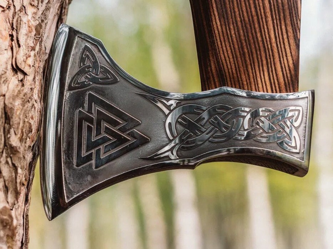 Valknut Handforged Ax, Viking Ax, Custom Forged Ax, Norse Ax, Forged Ax ...