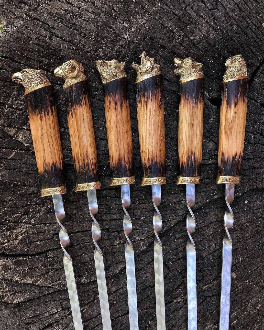 BBQ Skewers Animal Set, Stainless Steel Skewers, BBQ Accessories ...