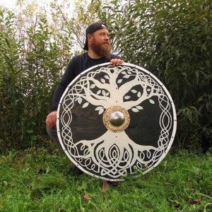 Yggdrasil Shield, Viking Battle Shield, Traditional Norse Battle Shield ...