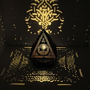 Viking Shadow Lamp "tree of Life", Norse Lamp, Geometric Lantern, Wood ...