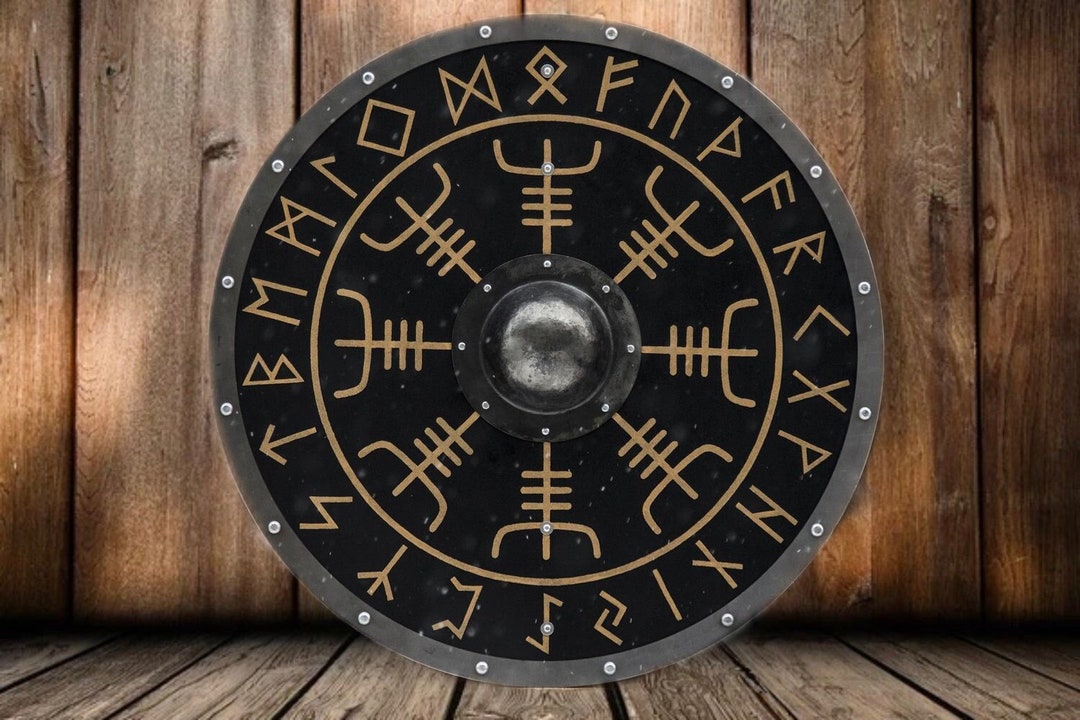 Vegvisir Viking Shield, Viking Armor, Medieval Shield, Custom Shield ...