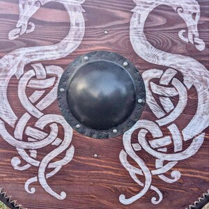 Jormungandr Viking Battle Shield, Serpent Shield, Viking Armor Shield ...