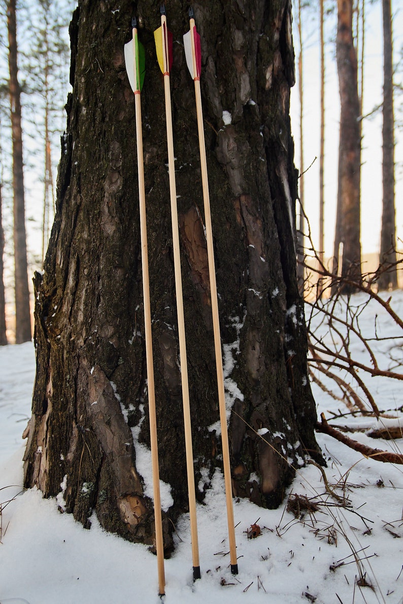 Traditional Wooden Arrows Wood Arrows for Recurve and - Etsy