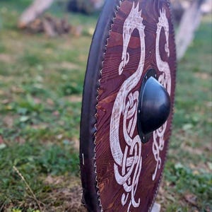 Jormungandr Viking Battle Shield, Serpent Shield, Viking Armor Shield ...