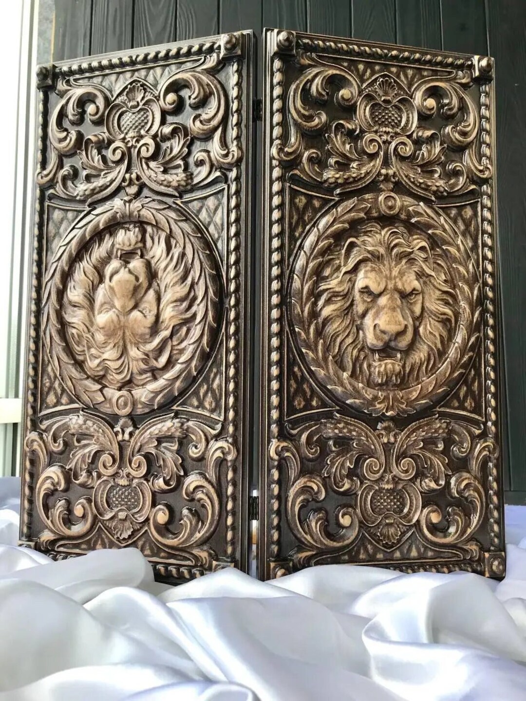 Lion Backgammon Set, Backgammon Board, Backgammon Set Wood, Gift for Men, Custom Backgammon ...