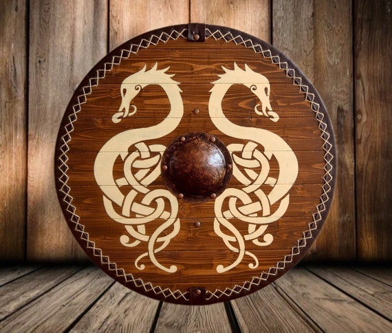Jormungandr Serpent Viking Shield Medieval Shield Norse - Etsy