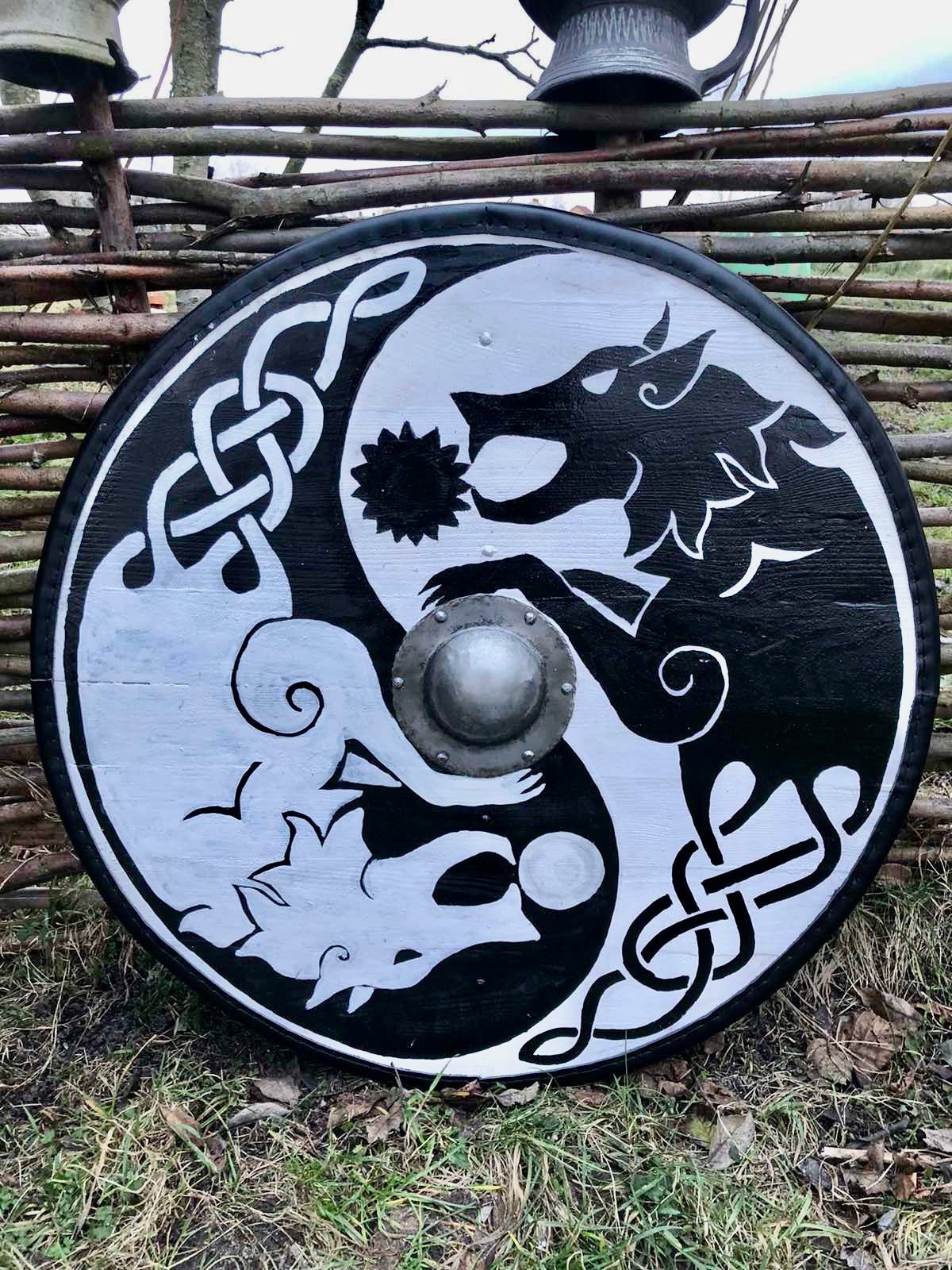 Viking Shield Wolf Designs