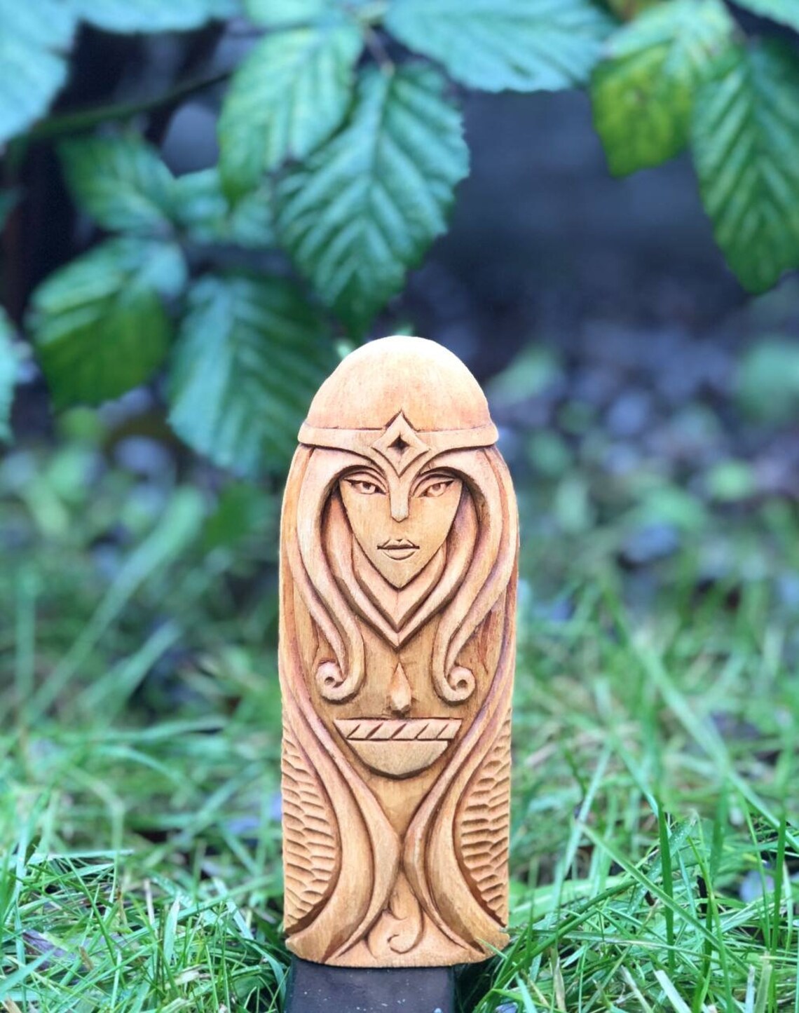 Saga Norse Goddess Statue Saga Wooden Statue Viking Statue | Etsy