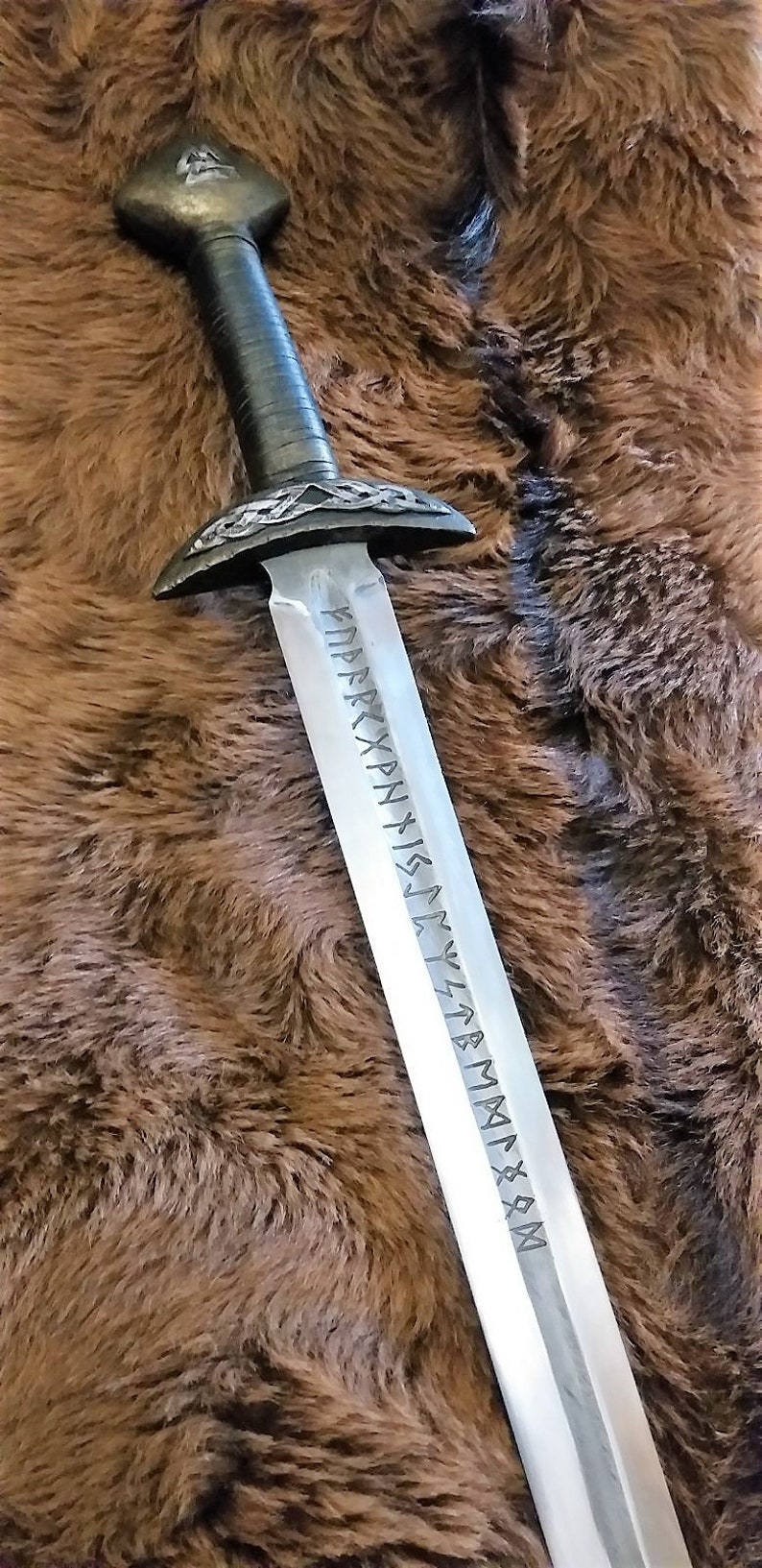 VIKING SWORD 100% replica Norse sword with runes sword in | Etsy