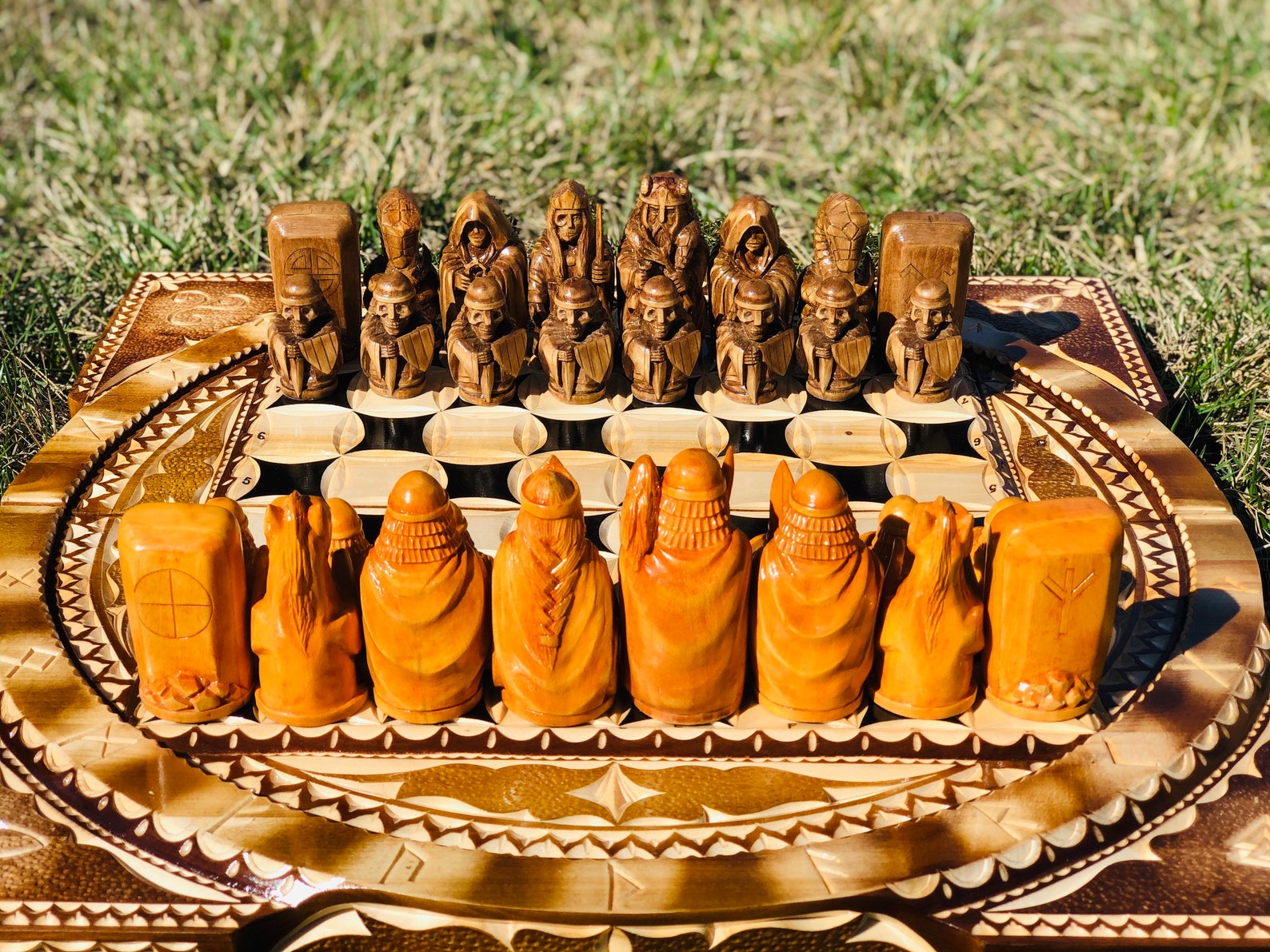 Viking Battle Chess Set Unique Offer on Etsy Chess Set - Etsy