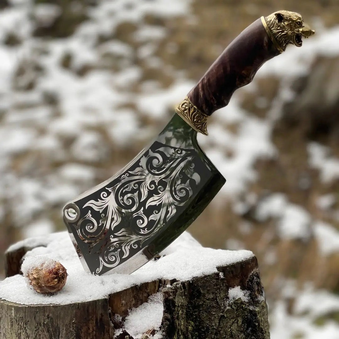 Hunter Chopping Knife, Bone Chopper, Forged Chopping Knife, Hunting ...