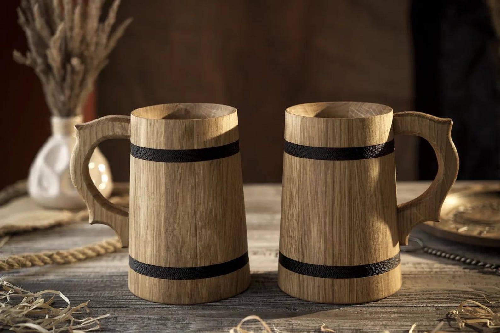 Personalized Wooden Beer Mug , Custom Gift for Beer Lovers, Wooden Beer ...