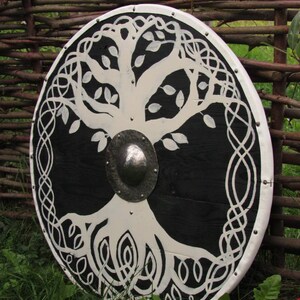 Yggdrasil Shield, Viking Battle Shield, Traditional Norse Battle Shield ...