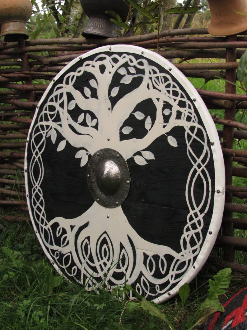 Yggdrasil Shield, Viking Battle Shield, Traditional Norse Battle Shield ...