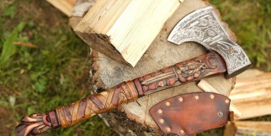 Odin Hand Forged Axe Viking Axe Custom Hand Forged Axe | Etsy