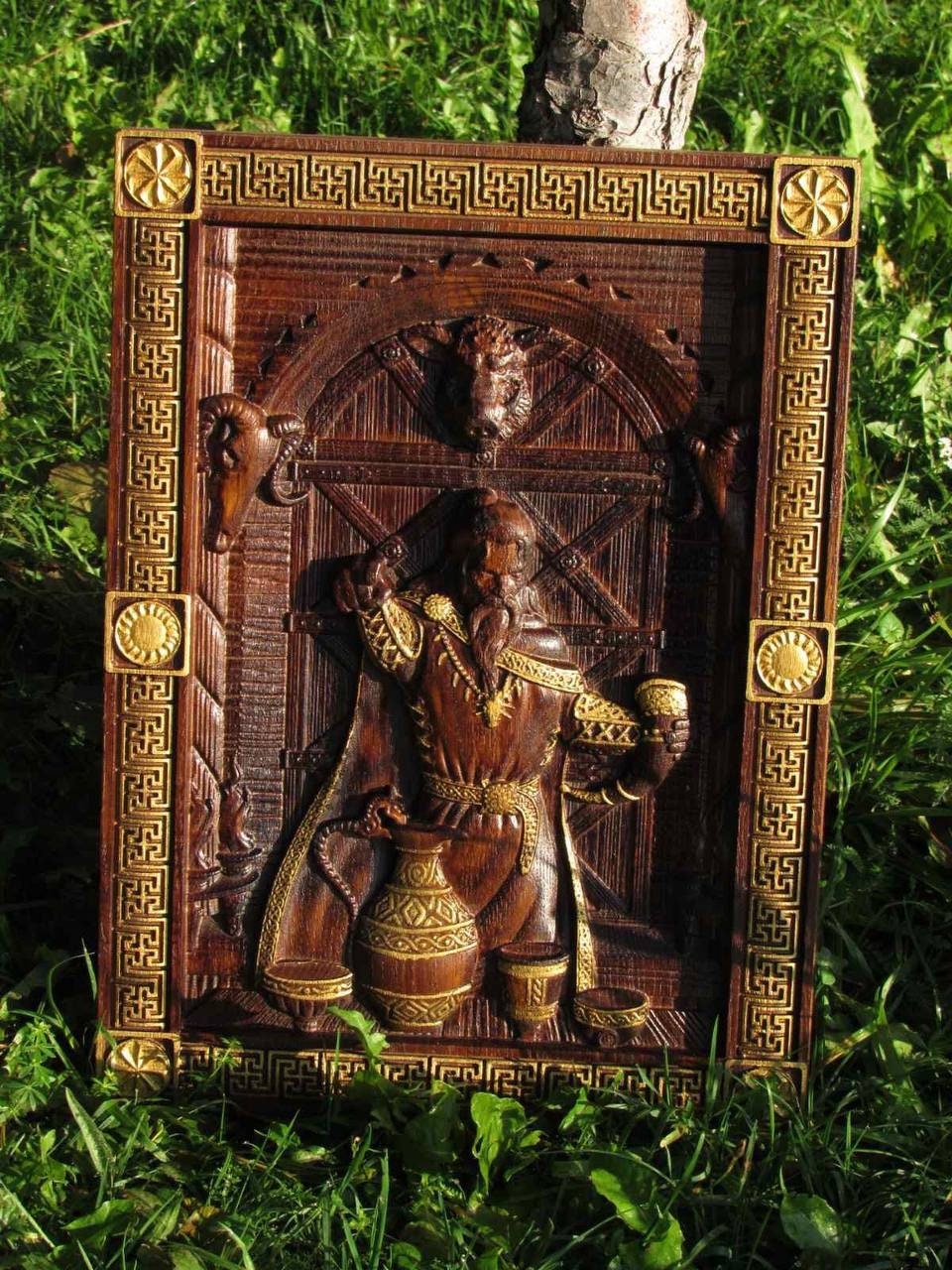 Viking Warrior Wall Hanging Carvings Norse Mythology - Etsy