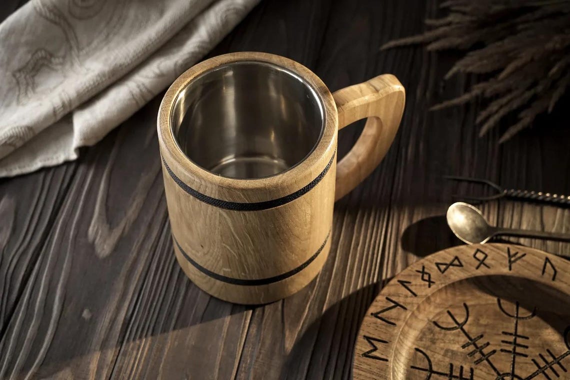 Personalized Wooden Beer Mug , Custom Gift for Beer Lovers, Wooden Beer ...