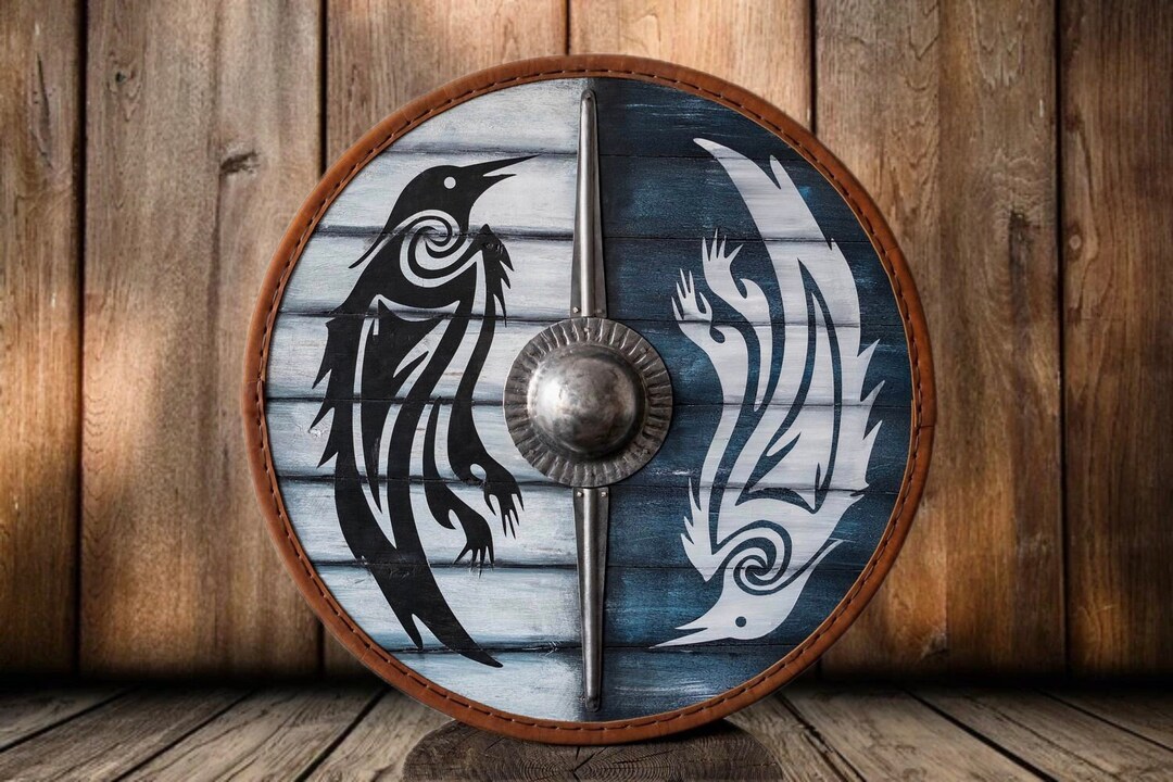 Raven Shield, Viking Battle Shield, Norse Shield, Armor Medieval ...