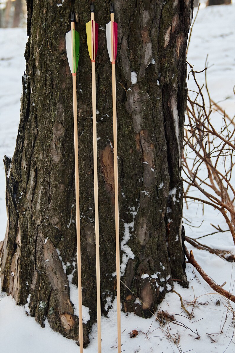 Traditional Wooden Arrows Wood Arrows for Recurve and - Etsy
