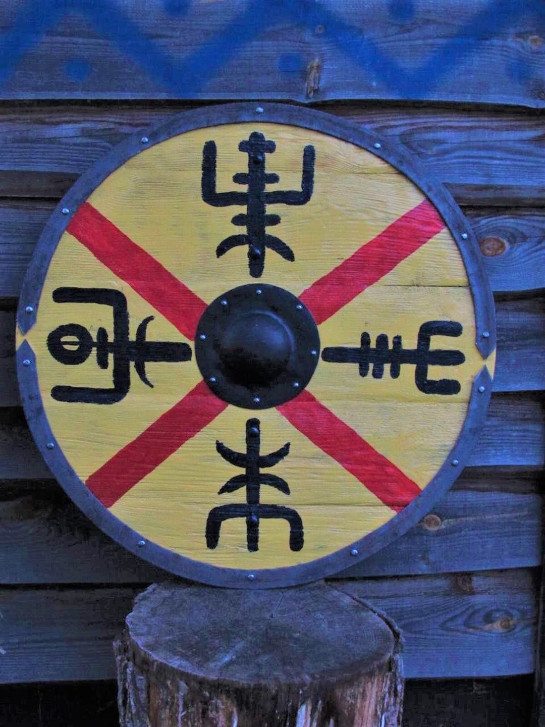 Vegvisir Norse Shield, Vegvisir Battle Shield, Medieval Shield, Custom ...