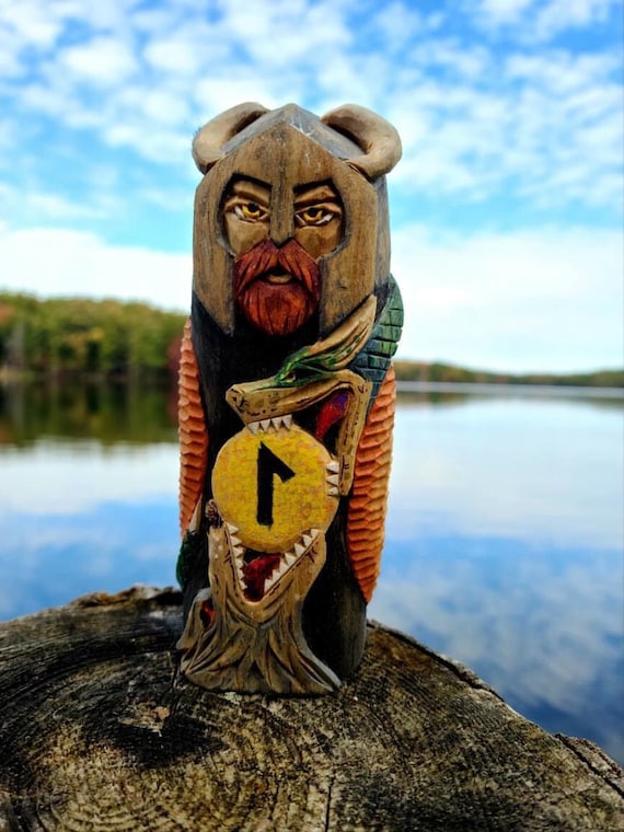 Loki Statue Loki Norse God Painted Statue Norse Pagan Norse - Etsy