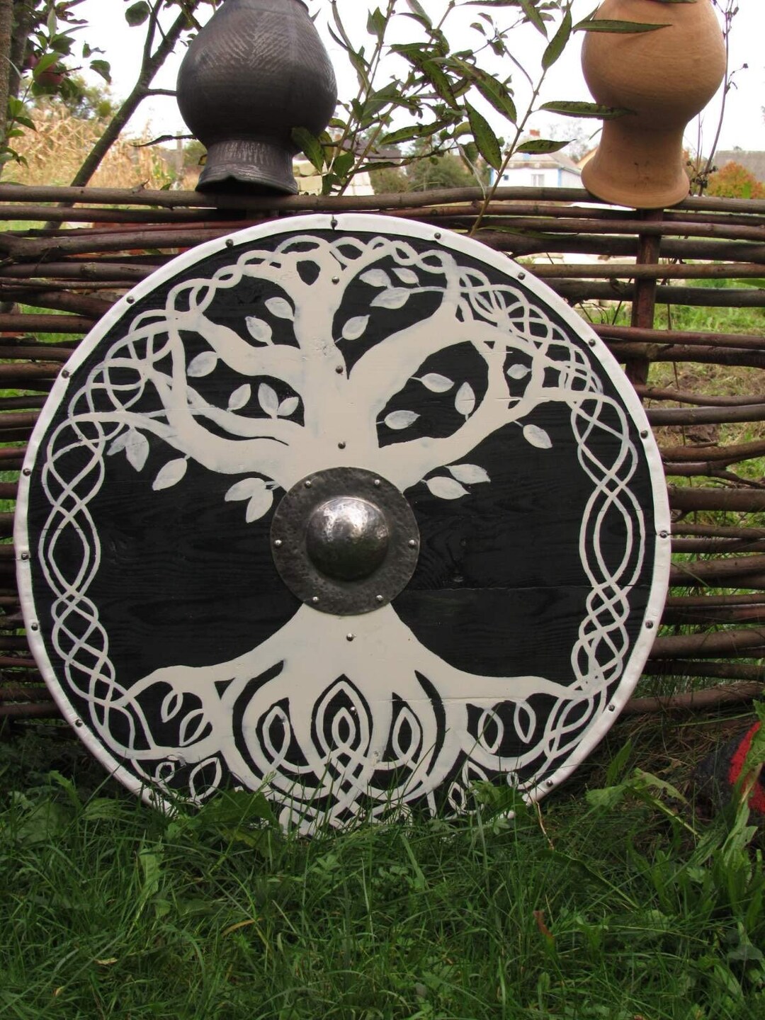 Yggdrasil Shield, Viking Battle Shield, Traditional Norse Battle Shield ...