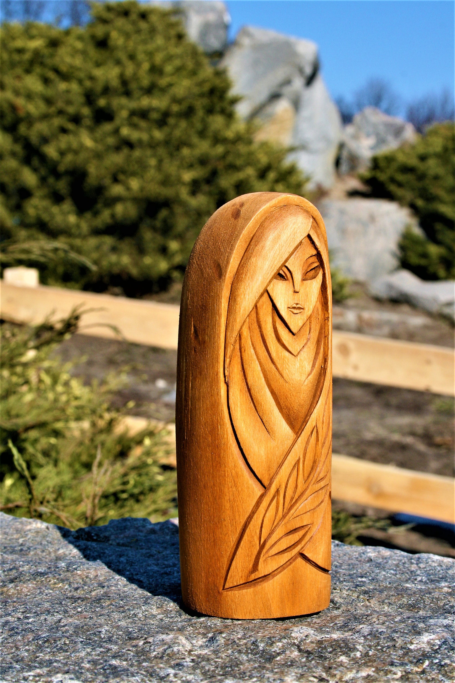 Eir Statue, Eir Norse Goddess, Wooden Statue, Norse God Statue, Viking ...