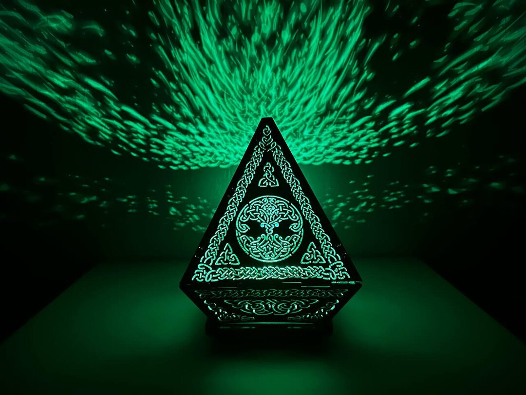 Viking Shadow Lamp "tree of Life", Colorful Norse Lamp, Geometric ...