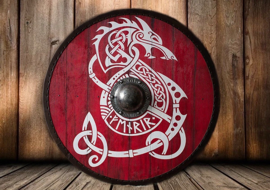 Fenrir Viking Shield, Fenrir Medieval Shield, Custom Shield, Norse ...