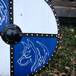 Fenrir Wolf Viking Shield, Medieval Shield, Custom Shield, Norse Shield ...